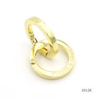 China Gold Plated Spring O Ring 26.5mm Custom Push Gate Clasp for Keychain Bag Hardware for sale