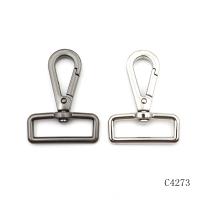 China 38mm Heavy Duty Swivel Snap Hook Gunmetal Black Zinc Alloy Bag Clip Carabiner for sale