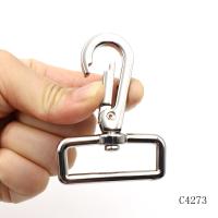 China 38mm Heavy Duty Swivel Snap Hook Gunmetal Black Zinc Alloy Bag Clip Carabiner for sale