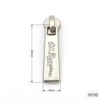 China Custom Metal Zipper Pull Silver Gold Pink Gunmetal Zipper Pull For Jacket for sale