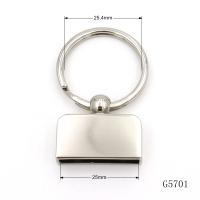 China 25mm Metal Key Fob Hardware Zinc Alloy Keychain Accessories Black Silver Gold Custom Logo for sale