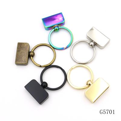 China 25mm Metal Key Fob Hardware Zinc Alloy Keychain Accessories Black Silver Gold Custom Logo for sale