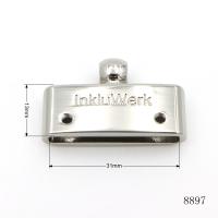 China OEM ODM Metal Keychain Fob Hardware Anti Fade Strap Hardware 30mm Screw Clip End for sale