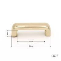 China 21mm Metal Arch Bridge Briefcase Handle Hardware Zinc Alloy Gold for Bag Accessories for sale