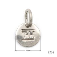 China Custom Round Metal Logo Tag Keychain Anti Fade Rustproof 20mm 30mm OEM for sale