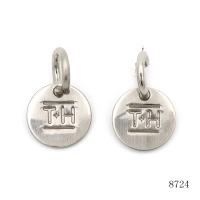 China Custom Round Metal Logo Tag Keychain Anti Fade Rustproof 20mm 30mm OEM for sale