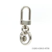 China Nickel Free Polished Round Spring O Ring 17mm Metal Keychain Carabiner Clasp for sale