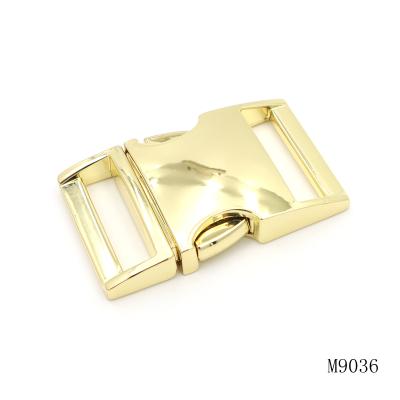 China Gold Plated Metal Bag Lock 1 Inch Heavy Duty Quick Release Buckle for Dog Collar for sale