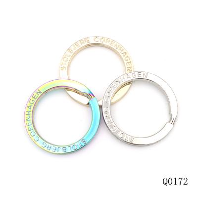 China 1 Inch Split Keyrings Silver Metal Split Rings OEM ODM Custom Stamping Logo 30 Years Manufacturer for sale