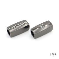 China 20mm Metal Tube Beads Corrosion Resistant Enamel Gunmetal Plated Spacer Beads for Bracelet for sale