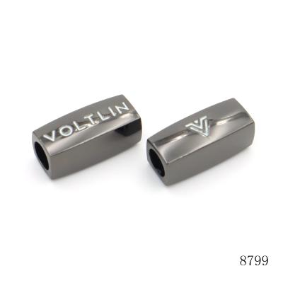 China 20mm Metal Tube Beads Corrosion Resistant Enamel Gunmetal Plated Spacer Beads for Bracelet for sale