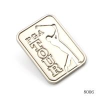 China Custom Rectangle Matte Silver Plating Metal Logo Label Plate 26mm x 35mm for Bags for sale