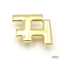 China 25x25mm Gold Plated Custom Metal Logo Plate for Luxury Purse Branding for sale