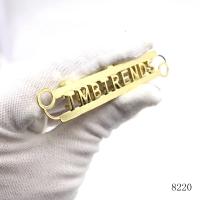 China Wholesale Custom 3D Metal Letter Plate 55.5mm Zinc Alloy Logo for Handbags Purse for sale