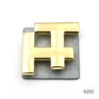 China 25x25mm Gold Plated Custom Metal Logo Plate for Luxury Purse Branding for sale