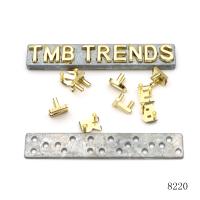 China Wholesale Custom 3D Metal Letter Plate 55.5mm Zinc Alloy Logo for Handbags Purse for sale