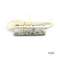 China Custom Metal Separate Letter Logo Plate 42.5mm for Lady Handbag Hardware for sale