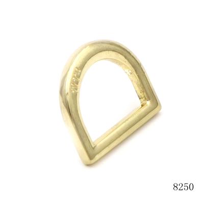 China Zinc Alloy Custom Logo Engraved Gold Metal D Ring Buckle 25mm for Handbags Decorative Hardware for sale
