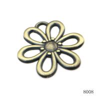 China Brushed Anti Brass Flower Shape Zinc Alloy Logo Tag for Handbags Hardware Accessories for sale