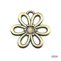 China Brushed Anti Brass Flower Shape Zinc Alloy Logo Tag for Handbags Hardware Accessories for sale