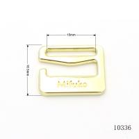 China Custom Logo Engraved Metal Tri Glide Buckle 25mm Adjustable Strap Connector for Bags for sale
