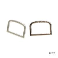 China 46mm Leather Bag Hardware Strap Buckle Custom Engraved Logo Metal D Ring for Pet Collar for sale