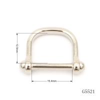China Mini Horseshoe Shape D ring 15mm Shiny Silver Strap Buckle for Bags or Purse Making for sale