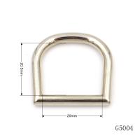 China Polished Nickel Die Cast D Ring 20mm Heavy Duty Metal D Rings for Leather Craft Dog Collar Purse Making for sale