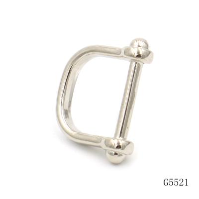China Mini Horseshoe Shape D ring 15mm Shiny Silver Strap Buckle for Bags or Purse Making for sale