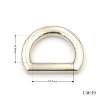 China Handbag Hardware Accessories Metal Strap D Buckle 14.3mm Metal Slide D Ring for Bags for sale