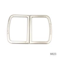 China 46mm Leather Bag Hardware Strap Buckle Custom Engraved Logo Metal D Ring for Pet Collar for sale