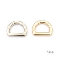 China Handbag Hardware Accessories Metal Strap D Buckle 14.3mm Metal Slide D Ring for Bags for sale