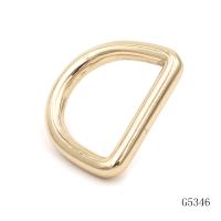 China Gold Plating Smooth Edge Bag Hardware Buckle 24mm Webbing Metal D Ring Buckle for Bag Strap for sale