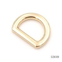 China Handbag Hardware Accessories Metal Strap D Buckle 14.3mm Metal Slide D Ring for Bags for sale