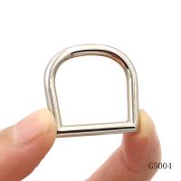 China Polished Nickel Die Cast D Ring 20mm Heavy Duty Metal D Rings for Leather Craft Dog Collar Purse Making for sale