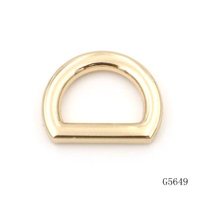 China Handbag Hardware Accessories Metal Strap D Buckle 14.3mm Metal Slide D Ring for Bags for sale
