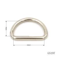 China Zinc Alloy Bag Hardware D Buckle 24mm Collar Strap Metal D Ring for sale