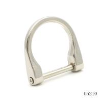 China Zinc Alloy Screw Metal D Ring Buckle Custom Size D Ring Loop For Handbags for sale