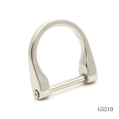 China Zinc Alloy Screw Metal D Ring Buckle Custom Size D Ring Loop For Handbags for sale