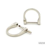 China Zinc Alloy Screw Metal D Ring Buckle Custom Size D Ring Loop For Handbags for sale