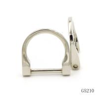 China Zinc Alloy Screw Metal D Ring Buckle Custom Size D Ring Loop For Handbags for sale
