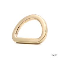 China Factory Zinc Alloy Gold Color Plating Metal D Ring Buckle Loop For Handbags Hardware Accessories for sale
