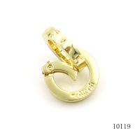 China Custom Metal Spring Ring Carabiner 30mm Round Openable O Ring with Engraved Logo for sale