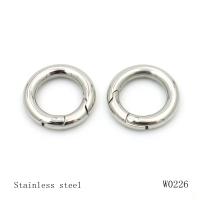 China 10mm Mini 316 Stainless Steel Spring Ring Carabiner for Keychain Handbag Hardware for sale