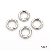 China 10mm Mini 316 Stainless Steel Spring Ring Carabiner Keychain for Handbag Hardware for sale