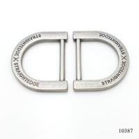 China Antique Silver Plated Custom Flat Metal Dee Ring With Deep Black Logo For Leather Bag for sale