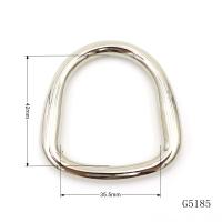 China Custom Window Shape Metal D Ring 35.5mm Heavy Duty Bag Buckle Hardware for sale