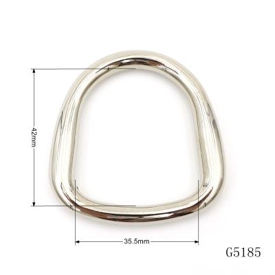 China Custom Window Shape Metal D Ring 35.5mm Heavy Duty Bag Buckle Hardware for sale