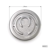 China 25mm Matte Black Custom Metal Circle Logo Plate with Prongs for Bag Hardware for sale