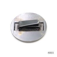 China 25mm Matte Black Custom Metal Circle Logo Plate with Prongs for Bag Hardware for sale